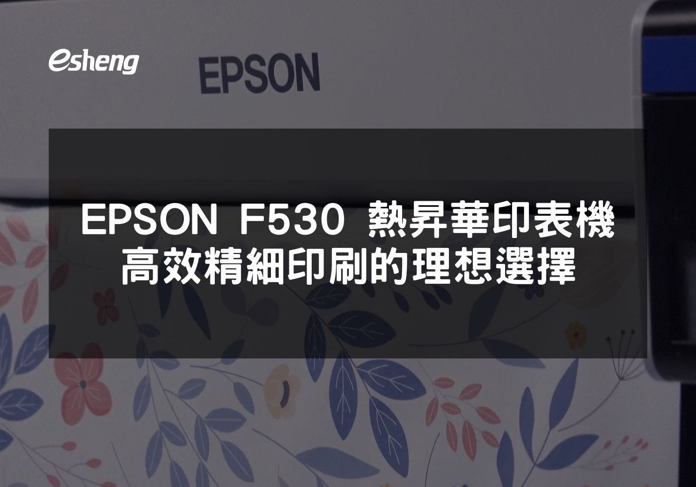 EPSON F530熱昇華印表機效率與品質的完美結合 | ES 奕昇熱轉印熱昇華設備及數位直噴印刷機技術